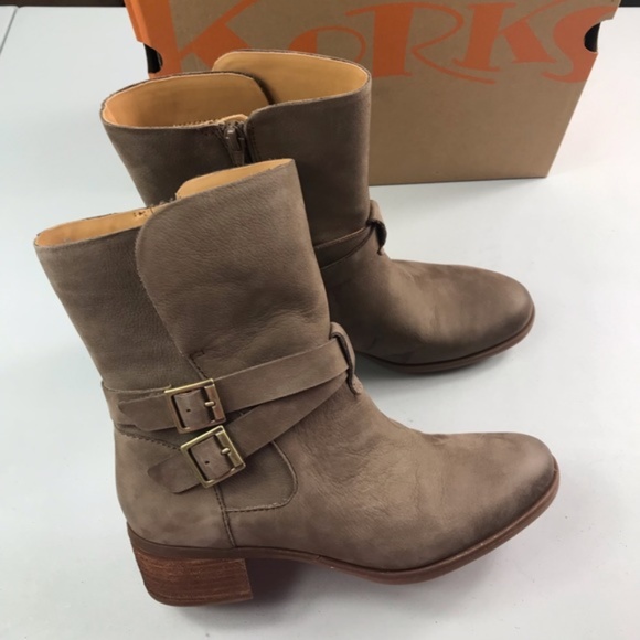 Kork-Ease | Shoes | Korks Grey Tan Nubuck Engineer Boots Size 8m New ...